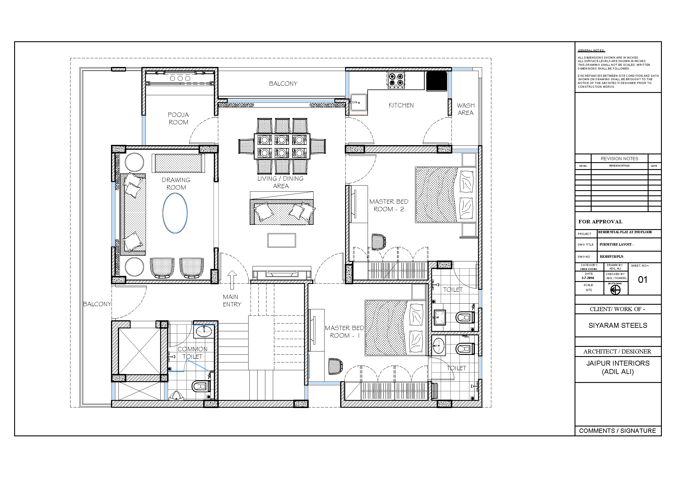 Jaipur Interiors - Architectural Drafting